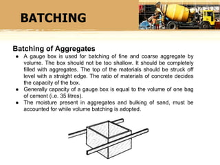 Grading, Batching, Mixing & Types of Mixers.pptx