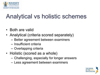 Grading criteria and marking schemes, Liz Norman, ANZCVS Exam Writing ...