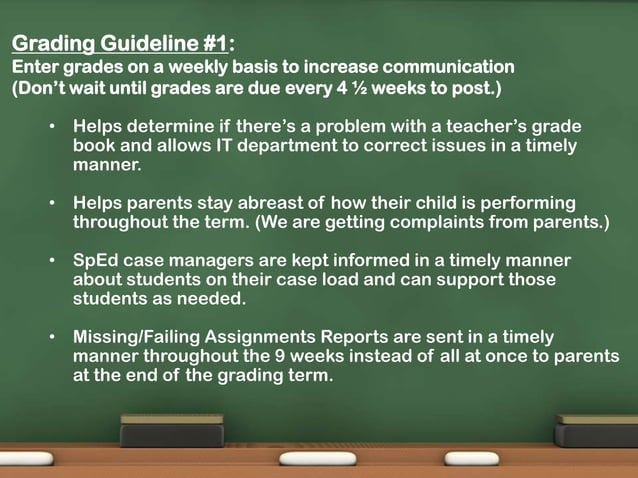 Grading guidelines | PPTX | Homework and Study | Education