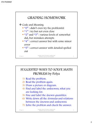 Grading homework/assignment | PDF