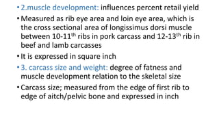 Grading judging and fabrication of meat carcass | PPTX