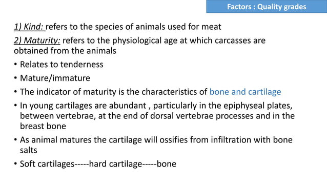 Grading judging and fabrication of meat carcass | PPTX | Agriculture ...