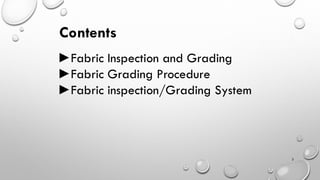 Grading of fabric | PDF