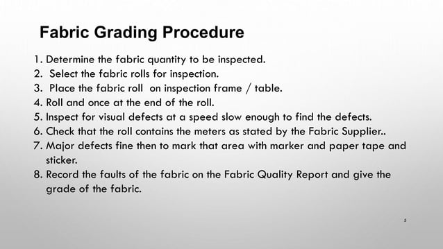 Grading of fabric | PDF