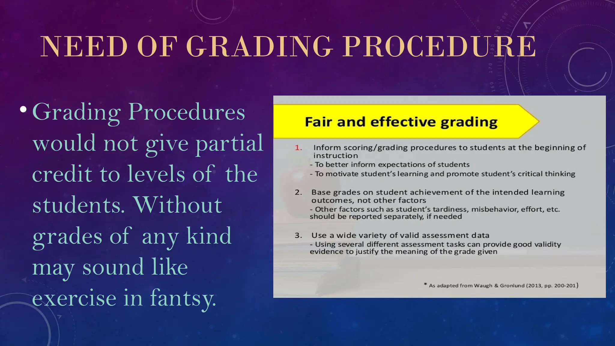 Grading Procedure on projects and others | PPT