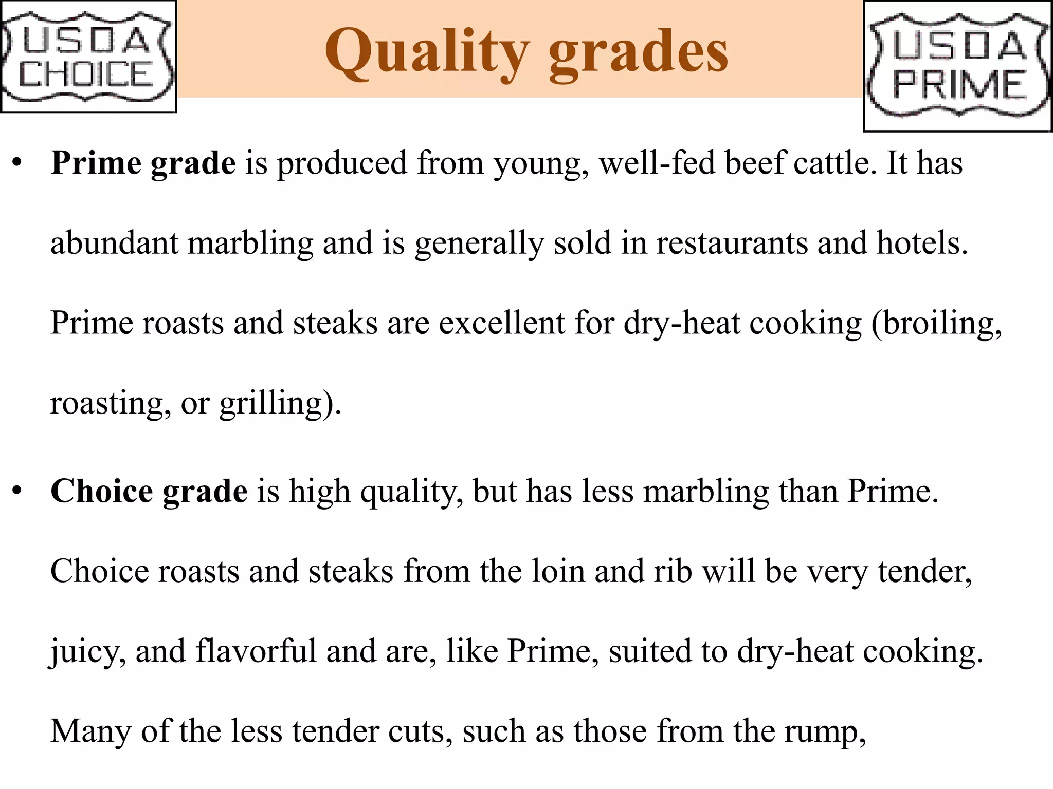 Grading, quality and standardization of meat. Group 2.pptx