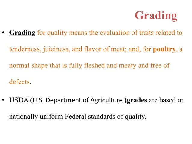 Grading, quality and standardization of meat. Group 2.pptx | Barbecues ...