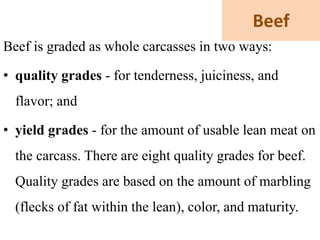 Grading, quality and standardization of meat. Group 2.pptx