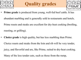 Grading, quality and standardization of meat. Group 2.pptx
