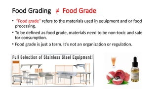 GRADING STANDARD pada produk pangan pptx | PPTX