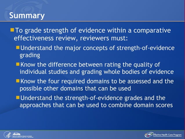 Grading Strength of Evidence Quiz | PPT
