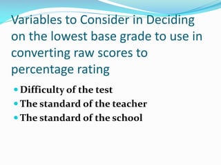 Grading students’ test score | PPTX