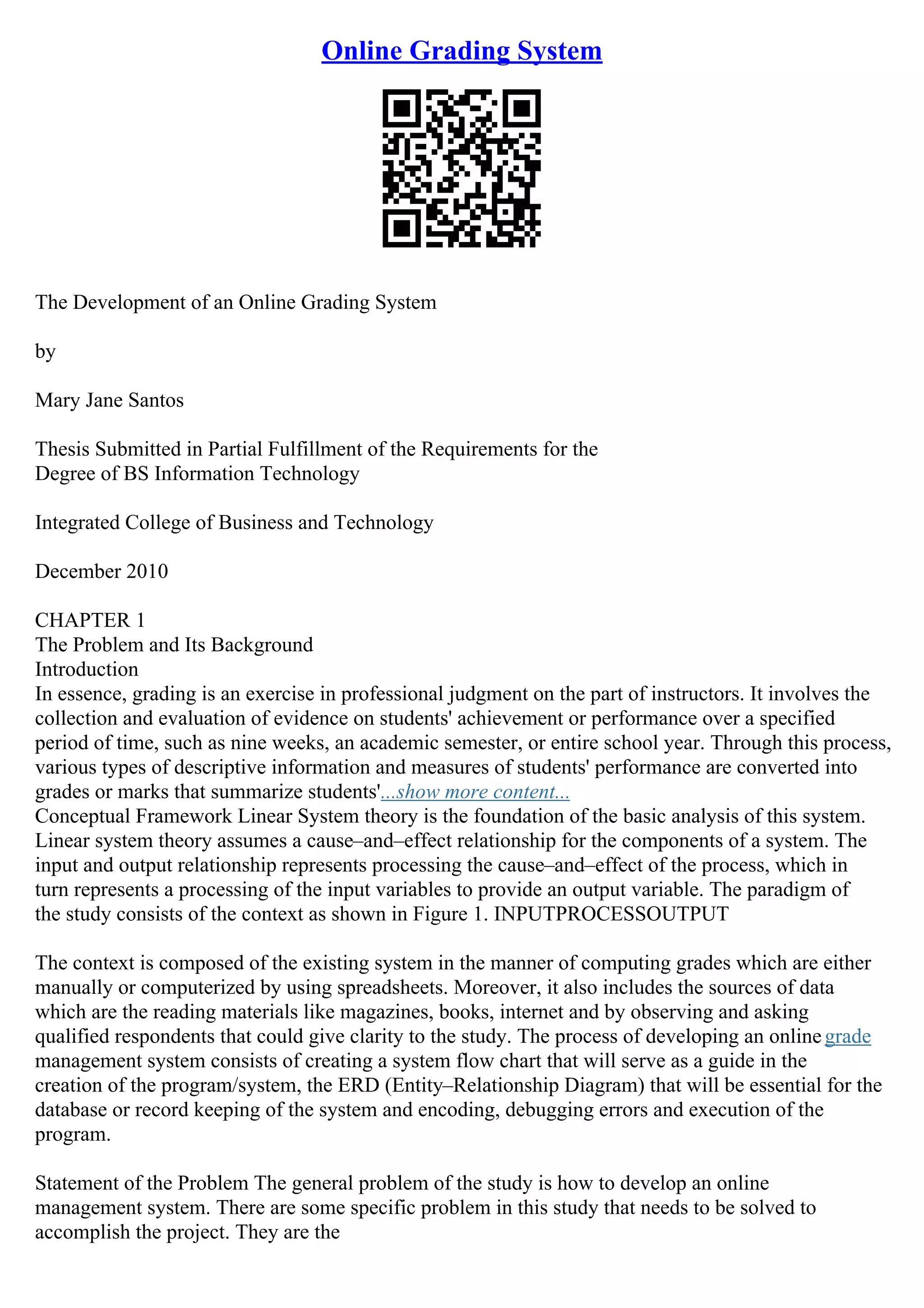 Grading System Essay | PDF