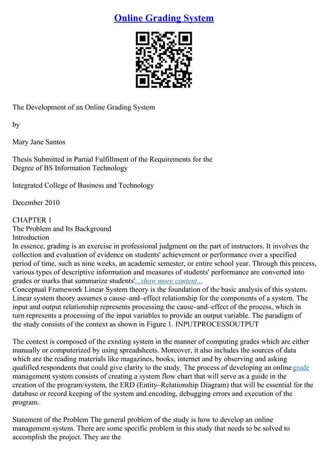 Grading System Essay | PDF