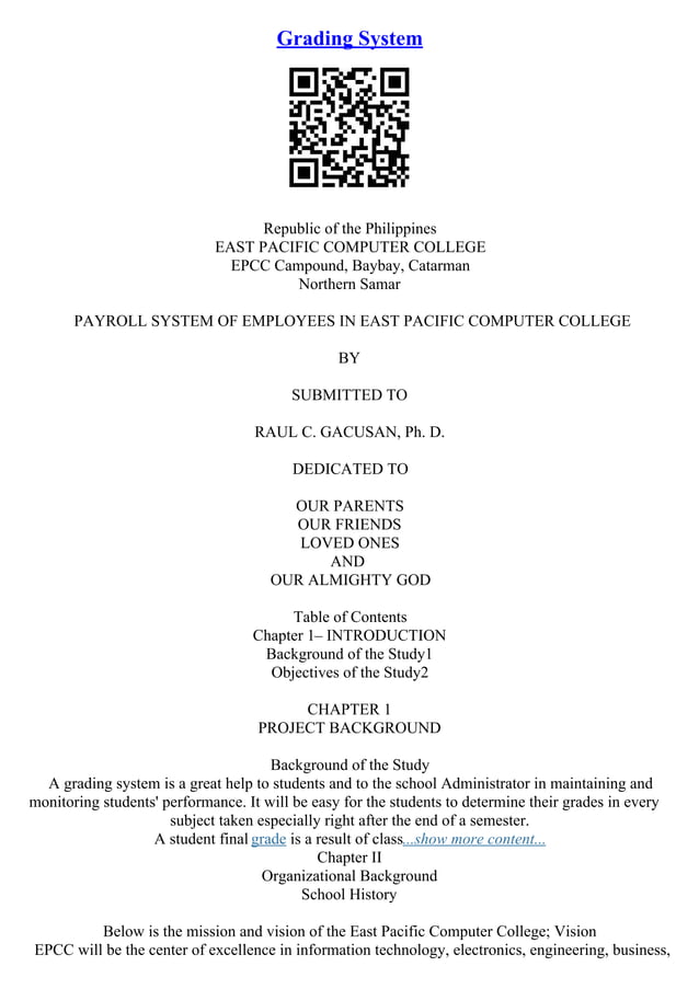 Grading System Essay | PDF