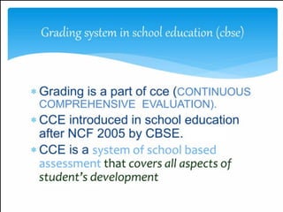 Grading System in CBSE | PDF