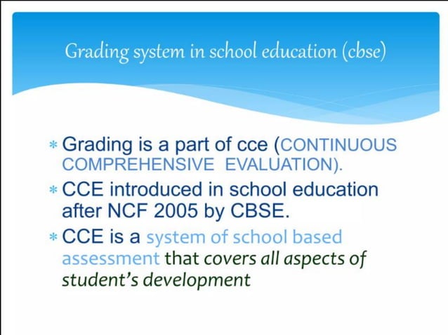 Grading System in CBSE | PDF