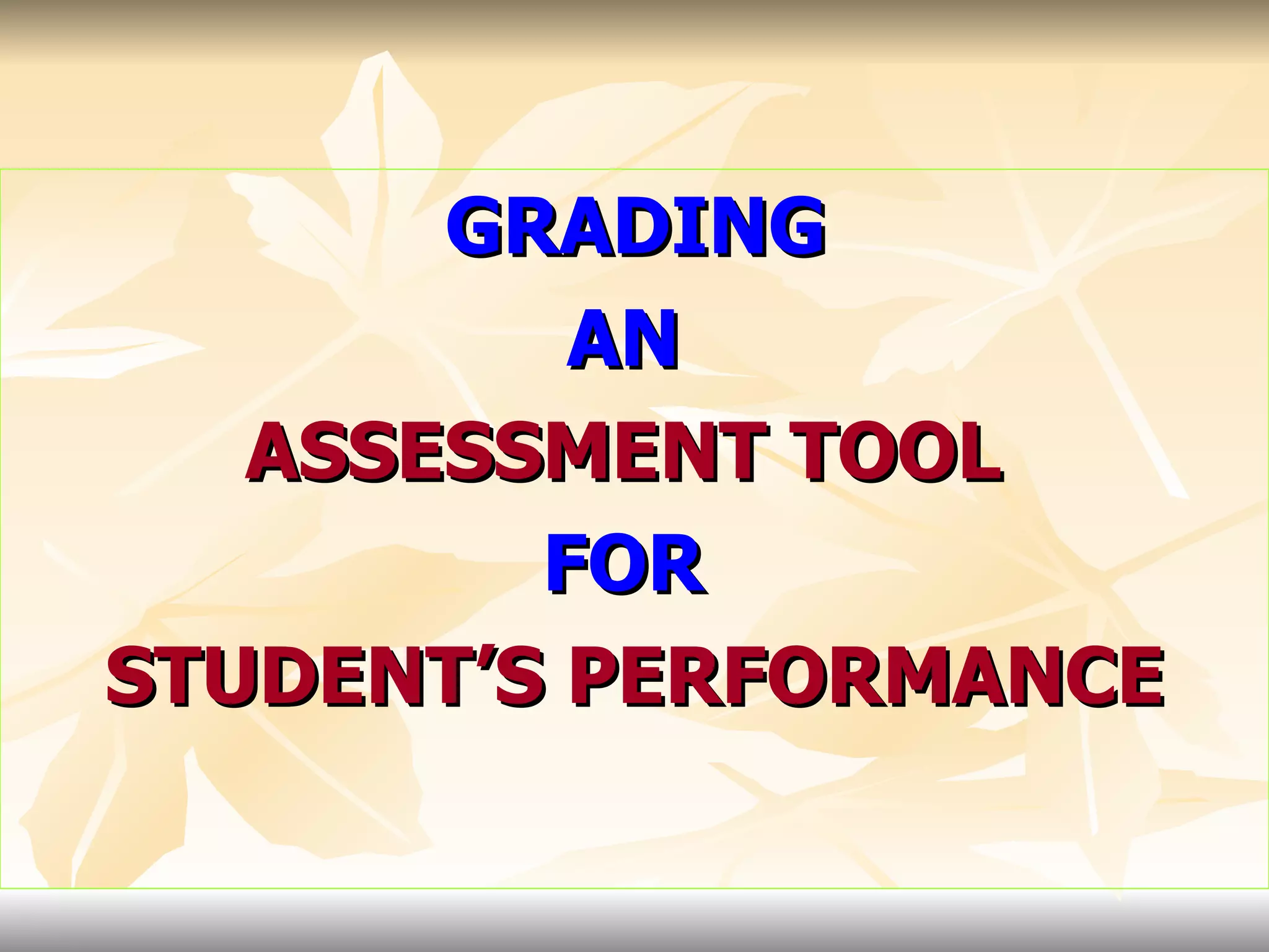 Grading system in higher education courses | PPT