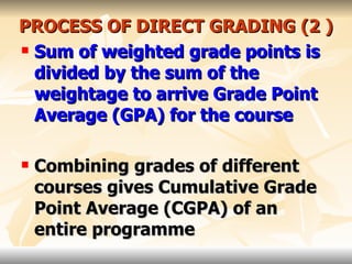 Grading system in higher education courses | PPT