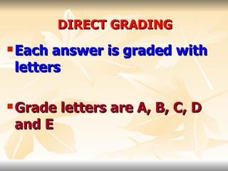 Grading system in higher education courses | PPT