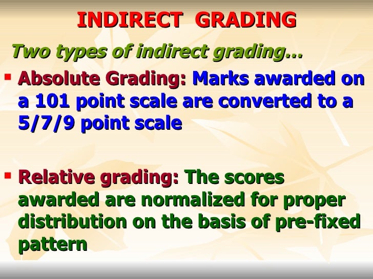 Grading system in higher education courses