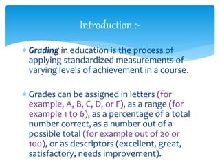 Grading system in school education cbse roopendra | PPTX