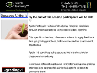 Grading visible learners nagel-slides visible learning institute san diego | PPT