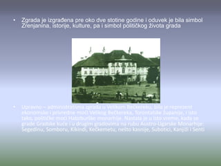 Graditeljska bastina zrenjanina | PPTX