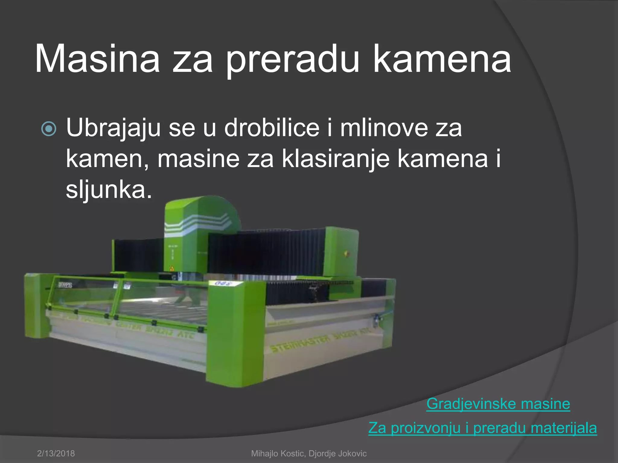 Gradjevinske masine | PPTX