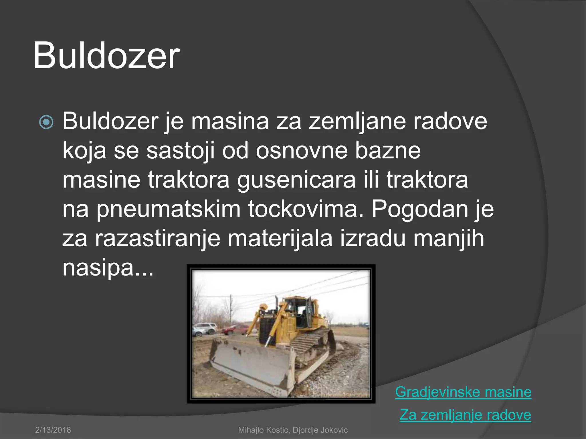 Gradjevinske masine | PPTX