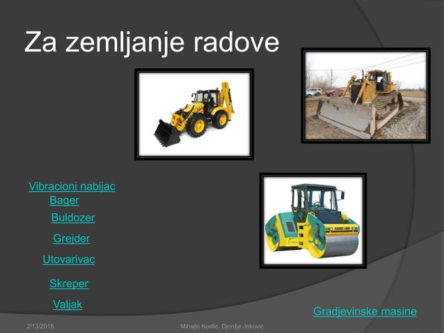 Gradjevinske masine | PPTX