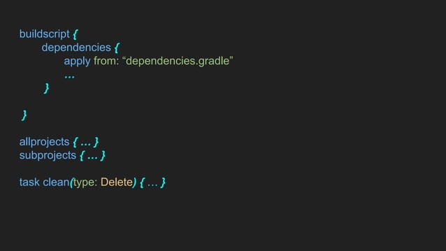 Gradle dependency management when multi module | PPT
