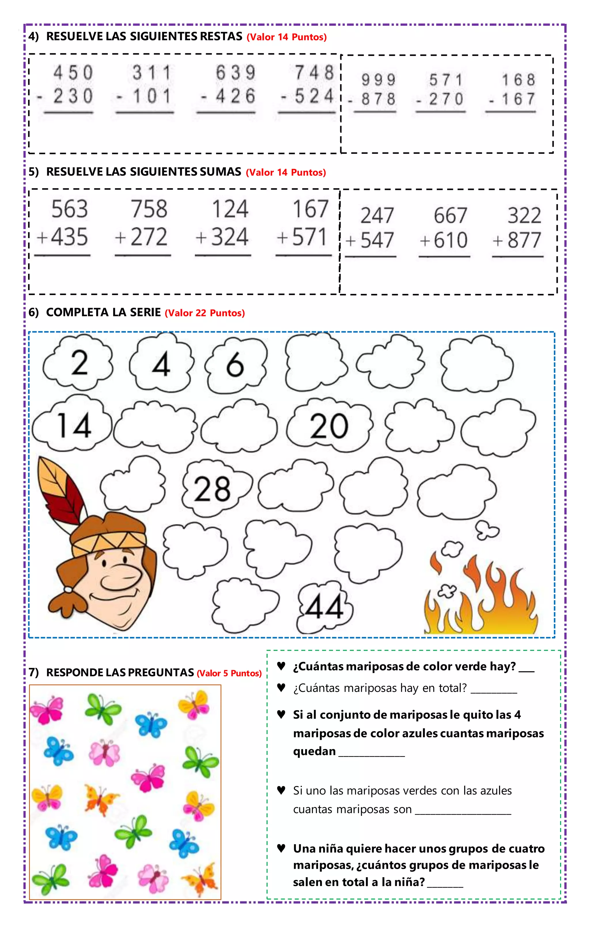 evaluacion Grado 2 matematicas | DOCX