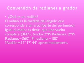 Grados y radianes | PPT