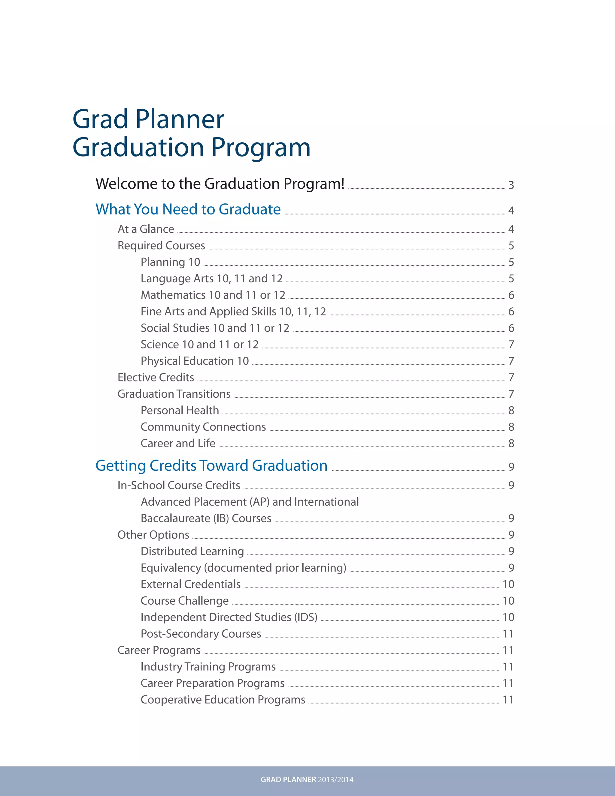 Gradplanner 2013 to 14 | PDF