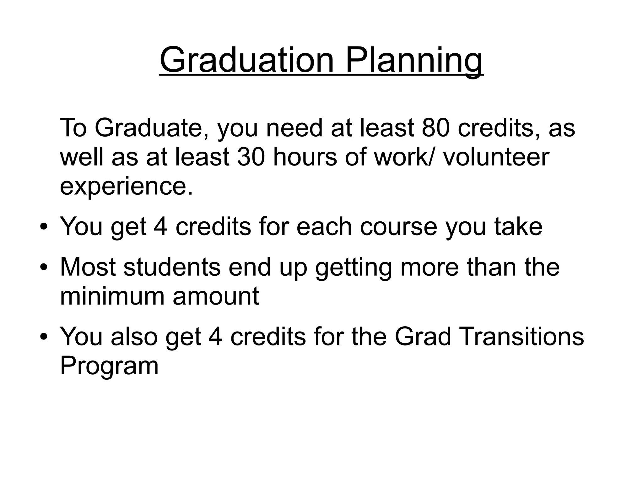 Grad planning | ODP