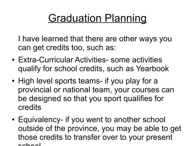 Grad planning | PPT