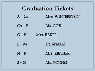 Graduation Information 2016 | PPTX