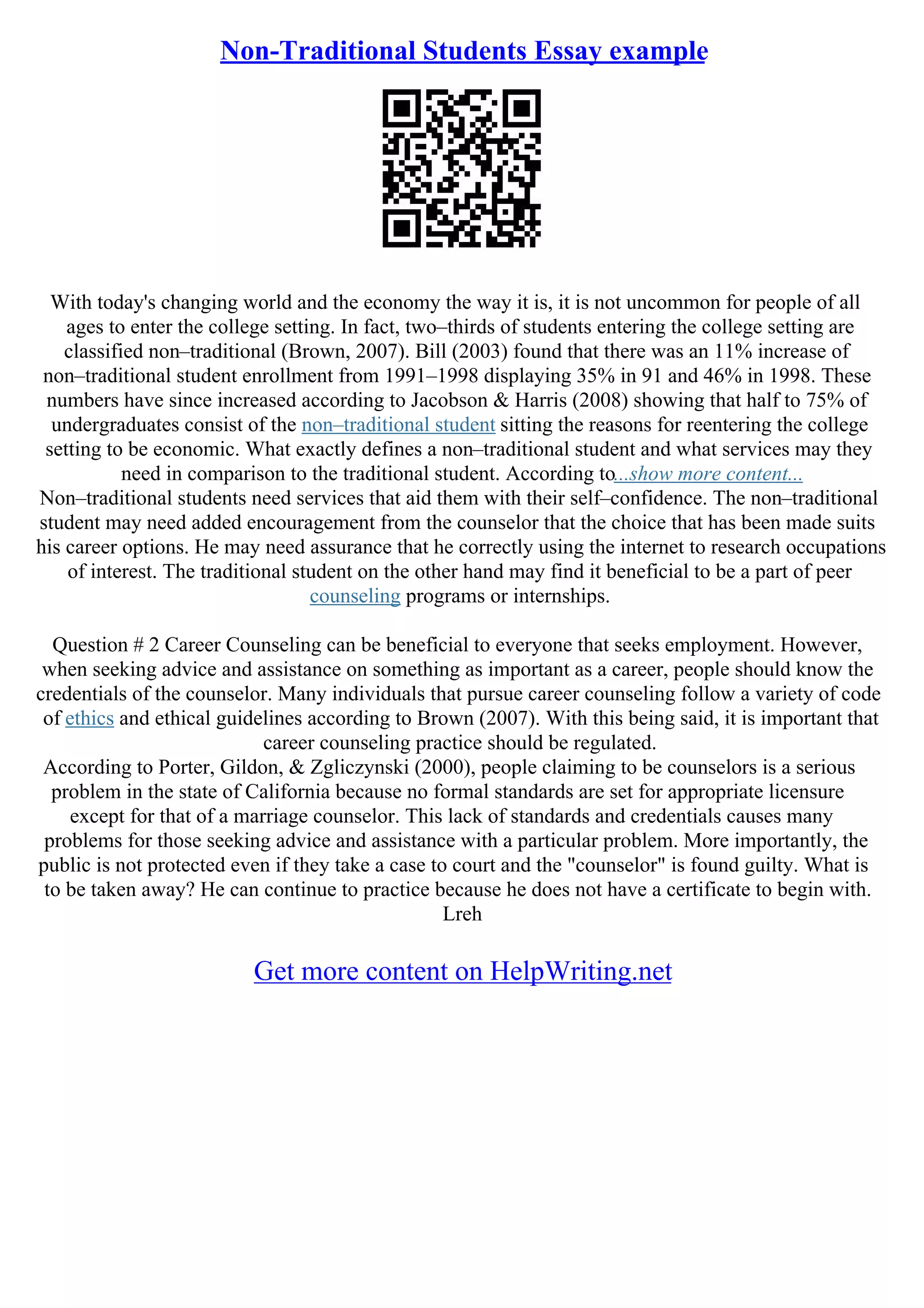 Grad School Application Essay Examples | PDF