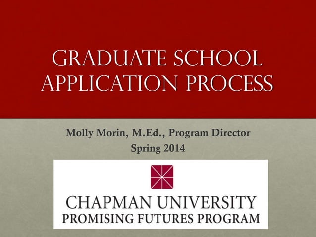 Overview of the Graduate School Application Process | PDF | College ...