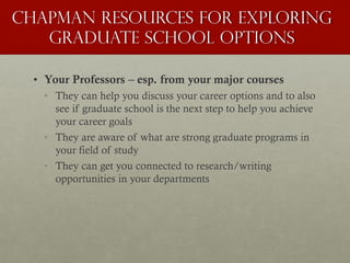 Overview of the Graduate School Application Process | PDF