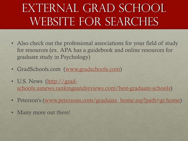 Overview of the Graduate School Application Process | PDF | College ...