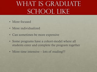 Overview of the Graduate School Application Process | PDF