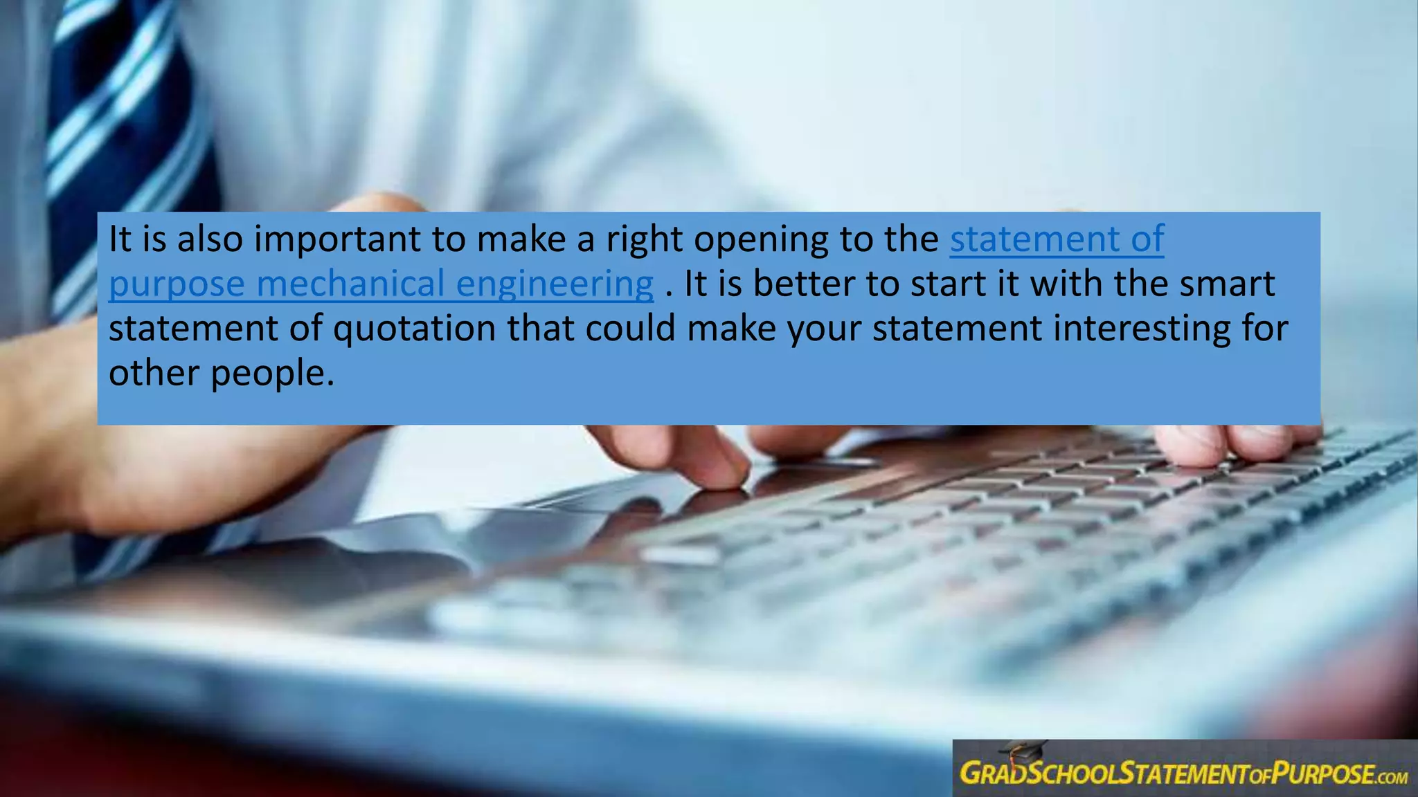 What is format for statement of purpose for graduate school? | PPTX