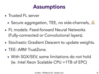 Shielding Federated Learning Systems against Inference Attacks with ARM ...