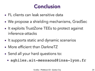 Shielding Federated Learning Systems against Inference Attacks with ARM ...