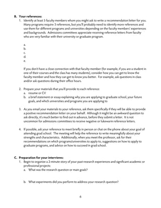 Grad school application workshop - slides and handout | PDF
