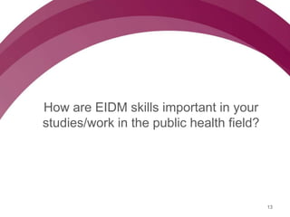 Evidence-Informed Decision Making Methods and Tools for Students in ...