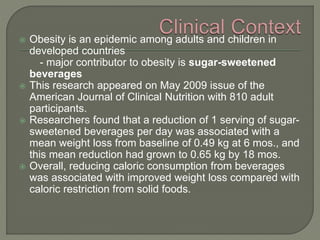 Gradually reducing sugar in soft drinks can cut | PPTX