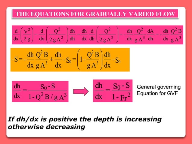 Gradually varied flow | PPTX